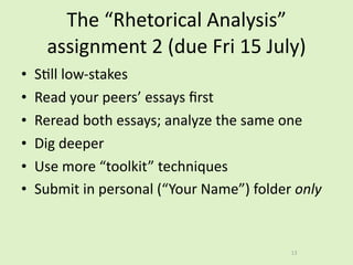 Rhetorical analysis | KEY