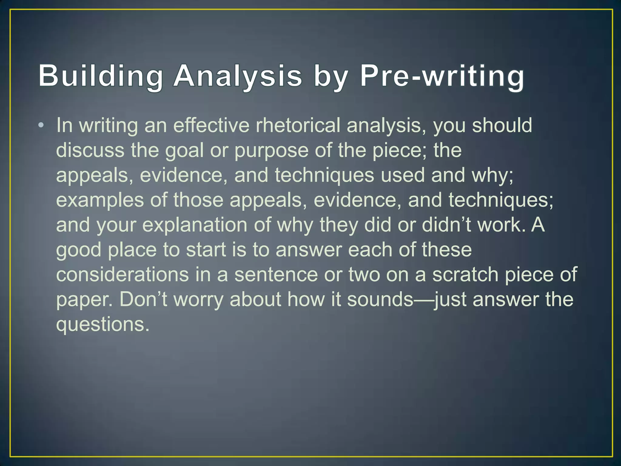 Rhetorical analysis | PPTX