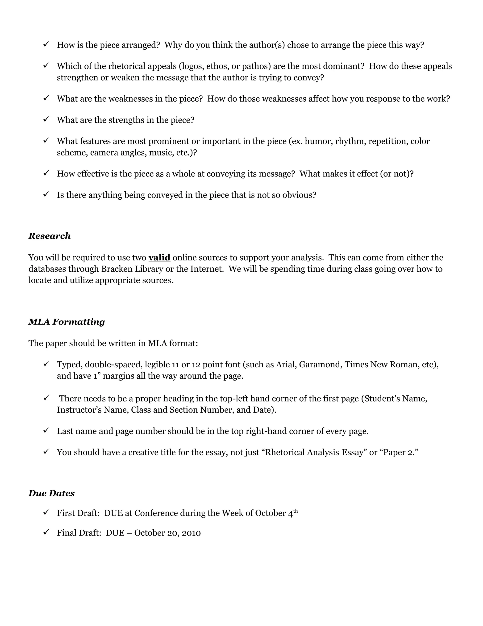 Rhetorical Analysis Essay | DOC | Documentary | Genres