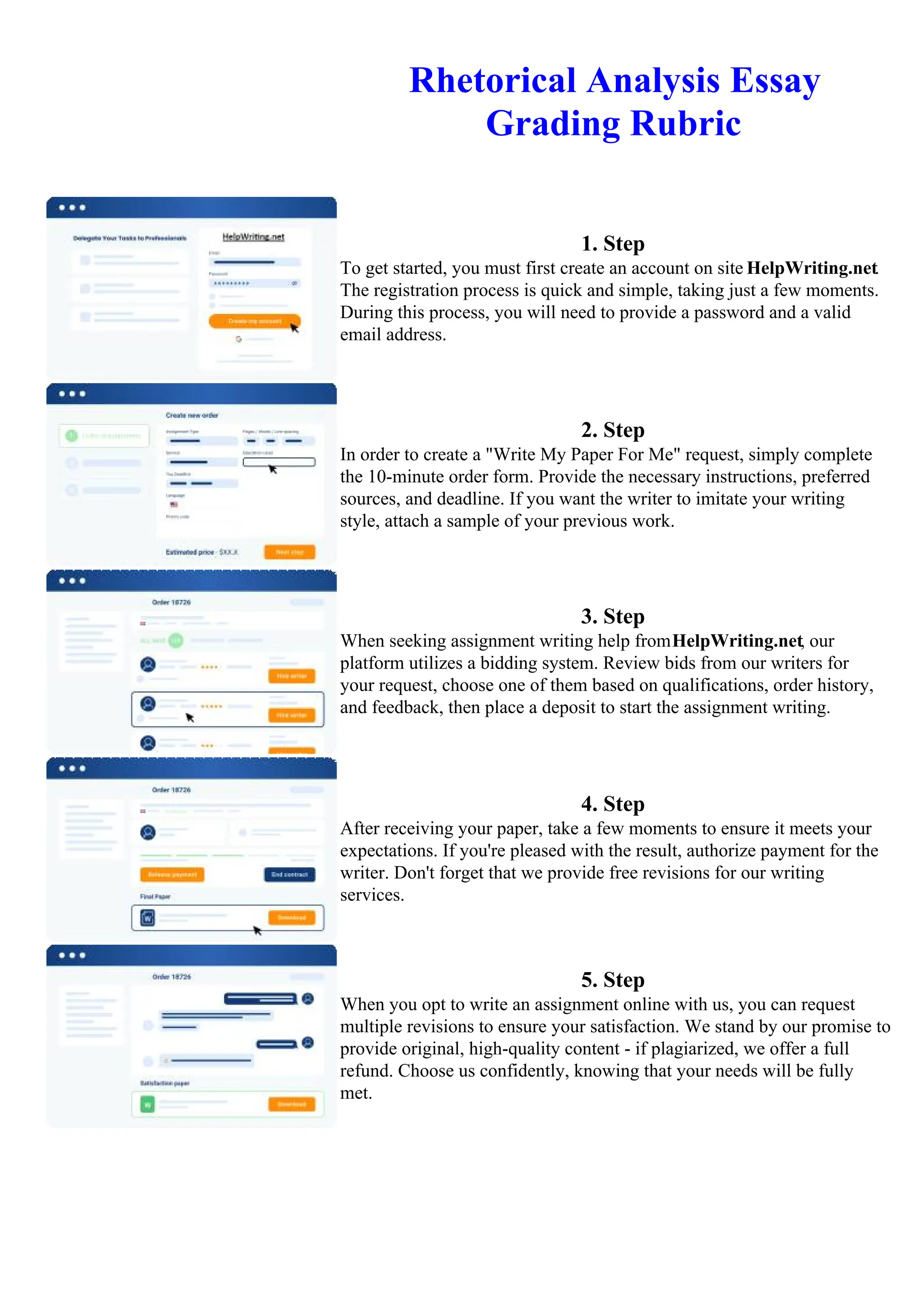 Rhetorical Analysis Essay Grading Rubric | PDF