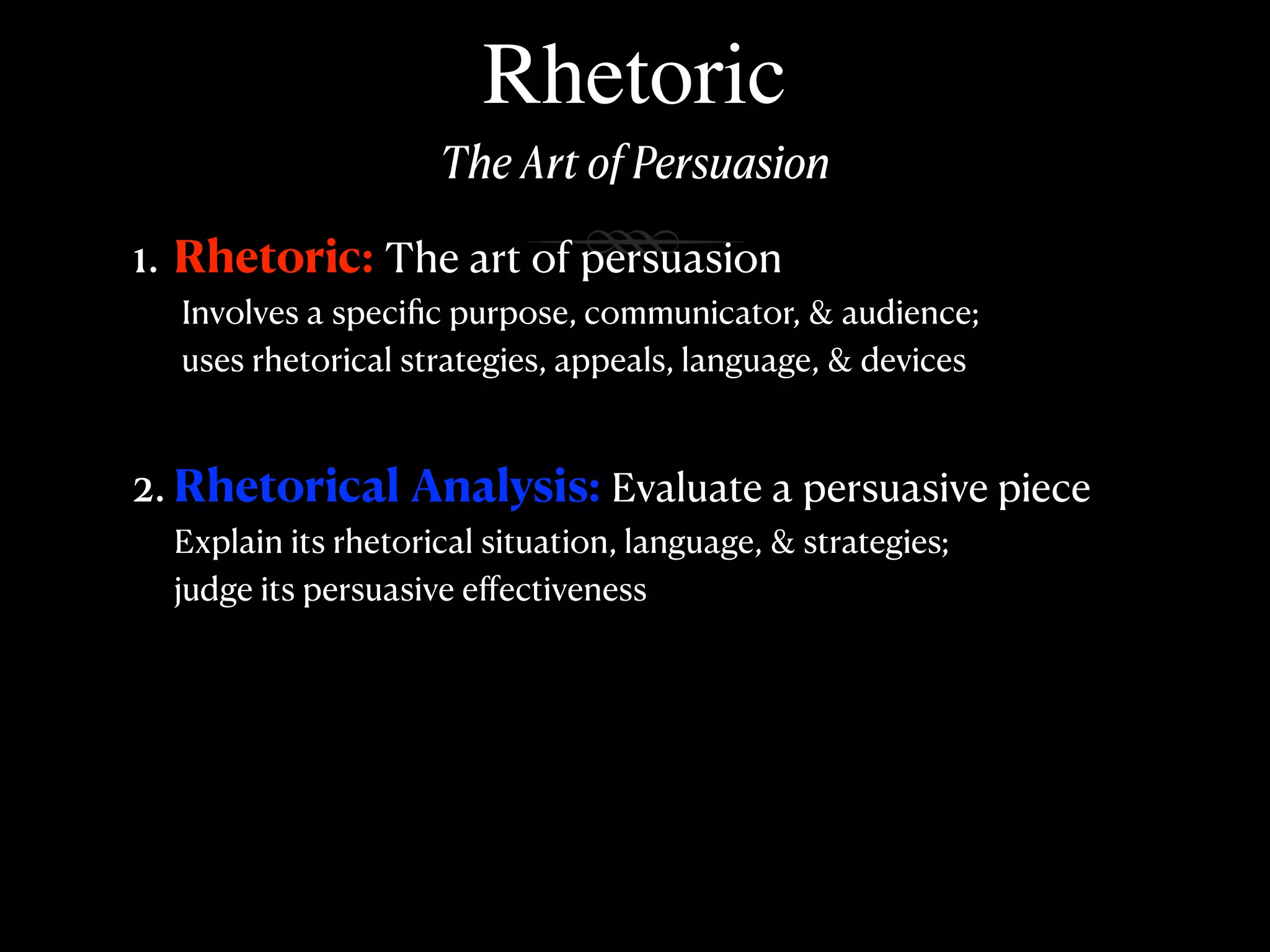 Rhetorical Analysis Notes | PDF