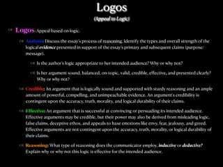Rhetorical Analysis Notes | PDF