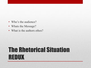 Rhetorical analysis practice | PPTX