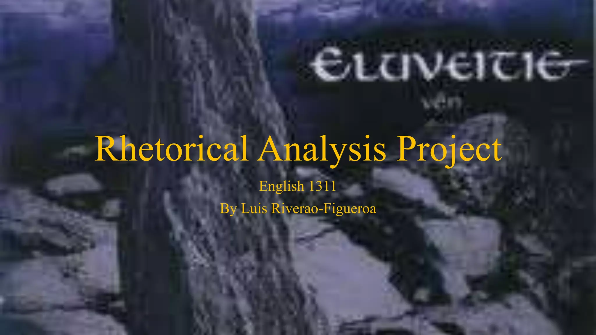 Rhetorical analysis project | PPT