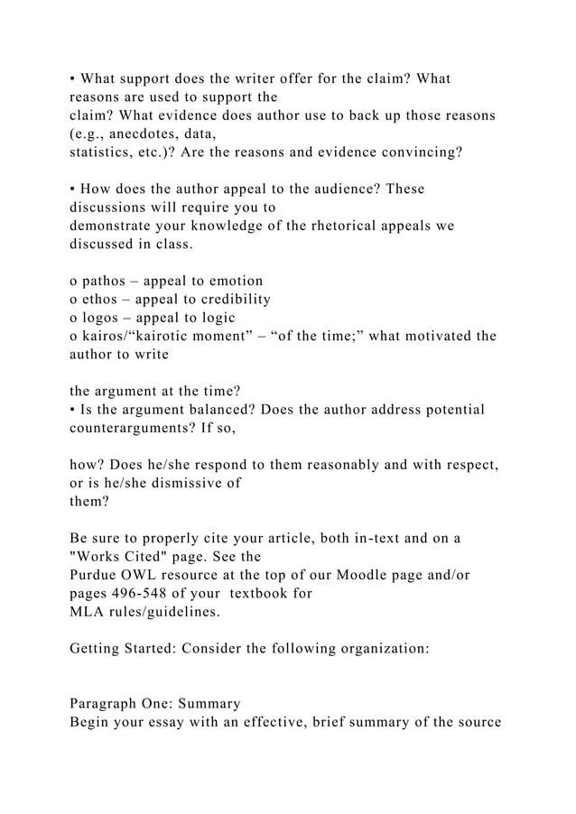 Rhetorical Analysis Prompt and Rubric Length 3-5 full .docx