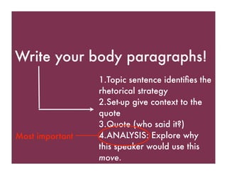 Rhetorical analysis step by step | PPT