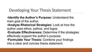 Rhetorical Analysis Thesis Statements ENG 102.pptx