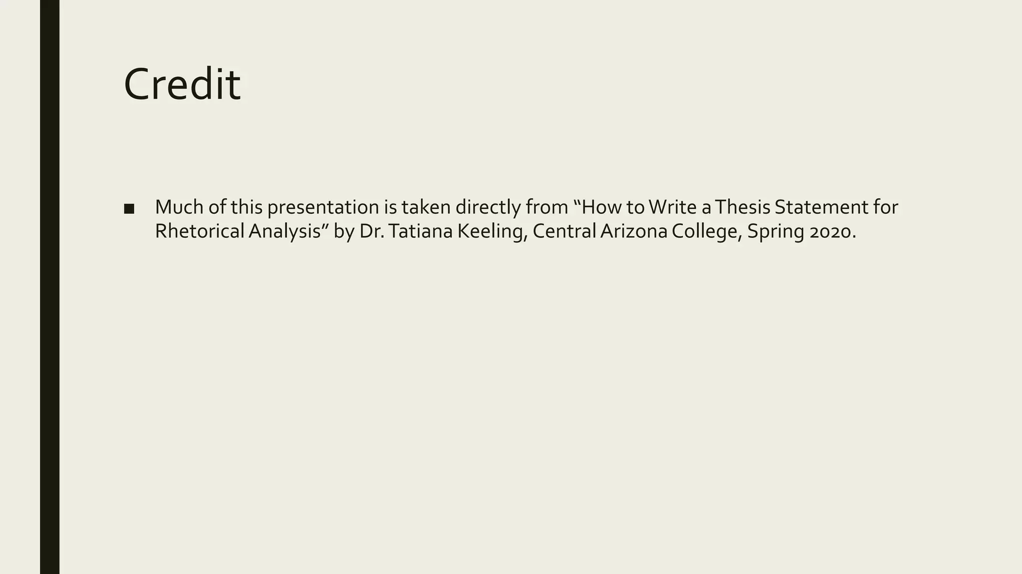 Rhetorical analysis thesis statements ENG 102 | PPTX