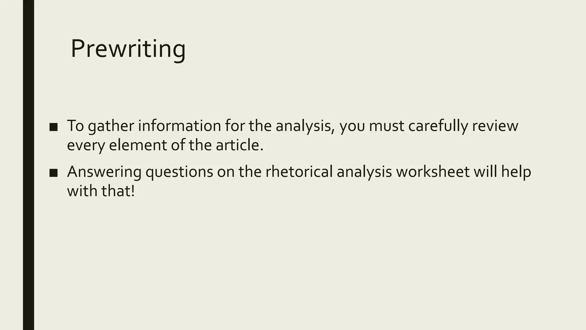 Rhetorical analysis thesis statements ENG 102 | PPTX