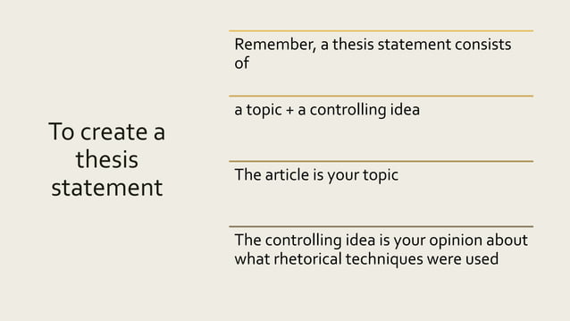Rhetorical analysis thesis statements ENG 102 | PPTX