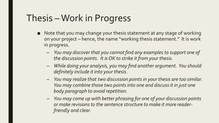 Rhetorical analysis thesis statements ENG 102 | PPTX