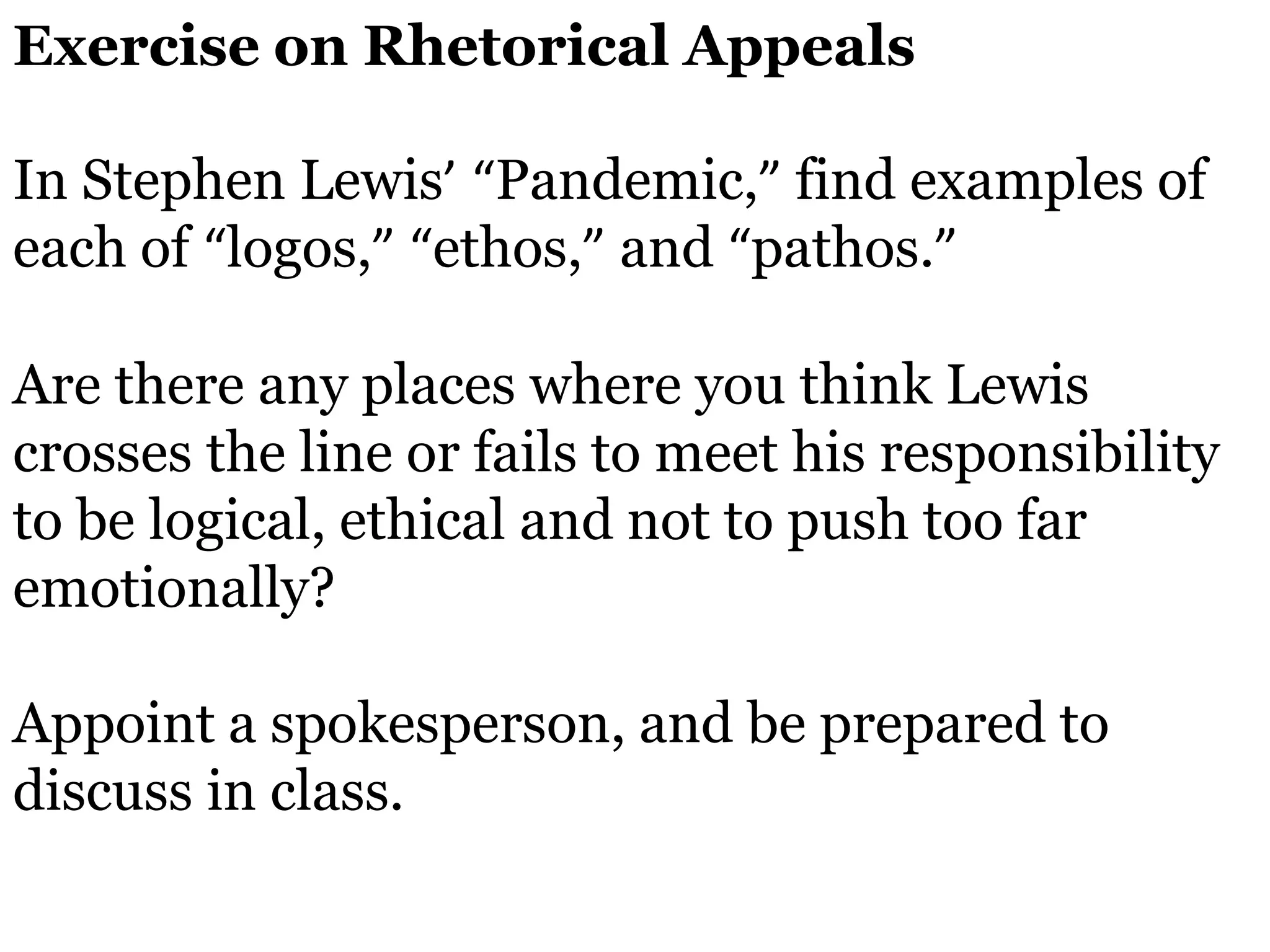 Rhetorical Appeals | PPTX