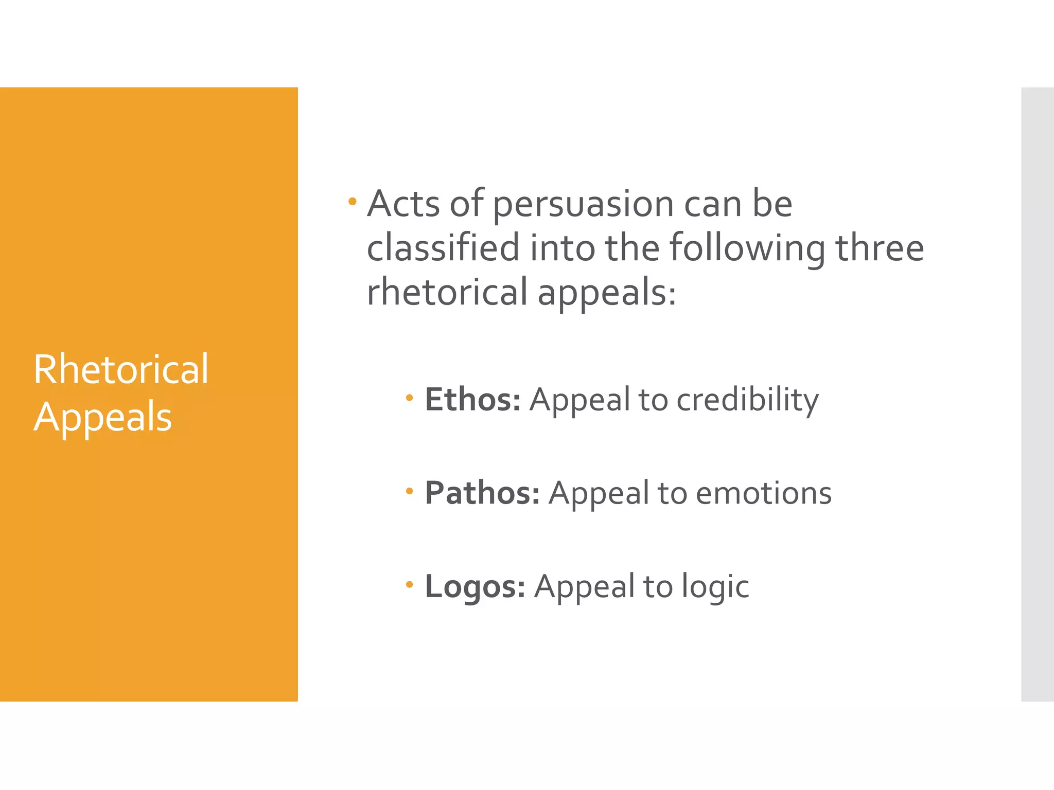 Rhetorical Appeals | PPTX