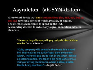 Asyndeton Examples