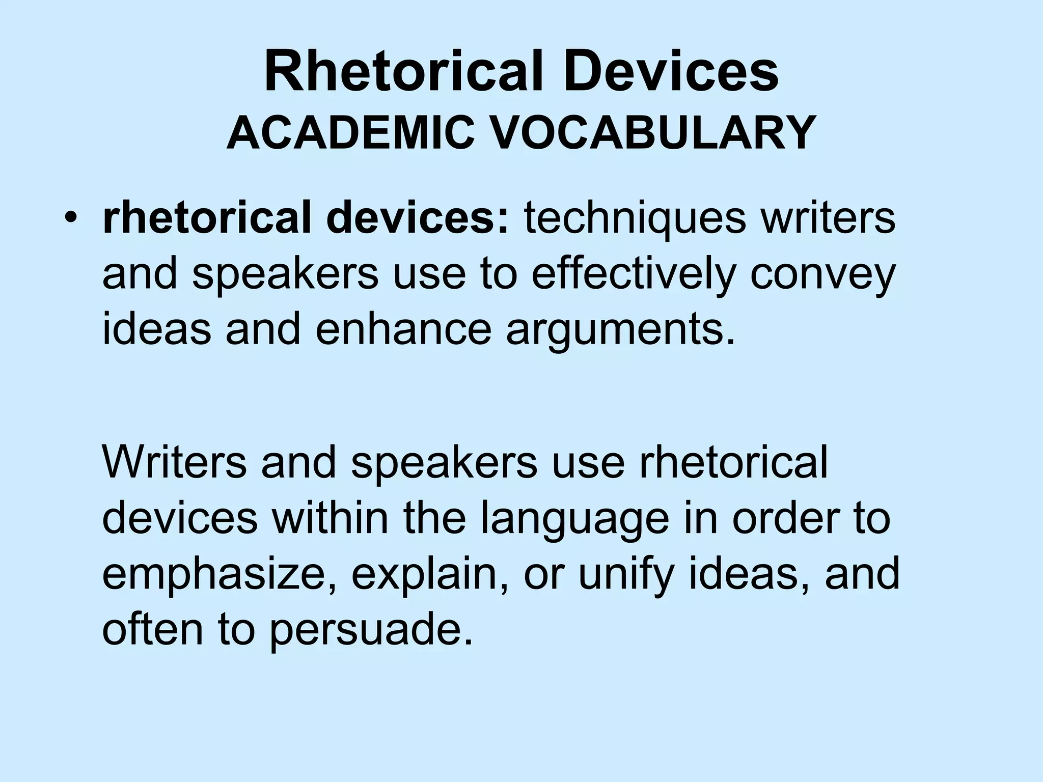 Rhetorical devices | PPTX