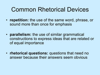 Rhetorical devices | PPTX