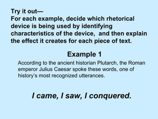 Rhetorical devices | PPTX