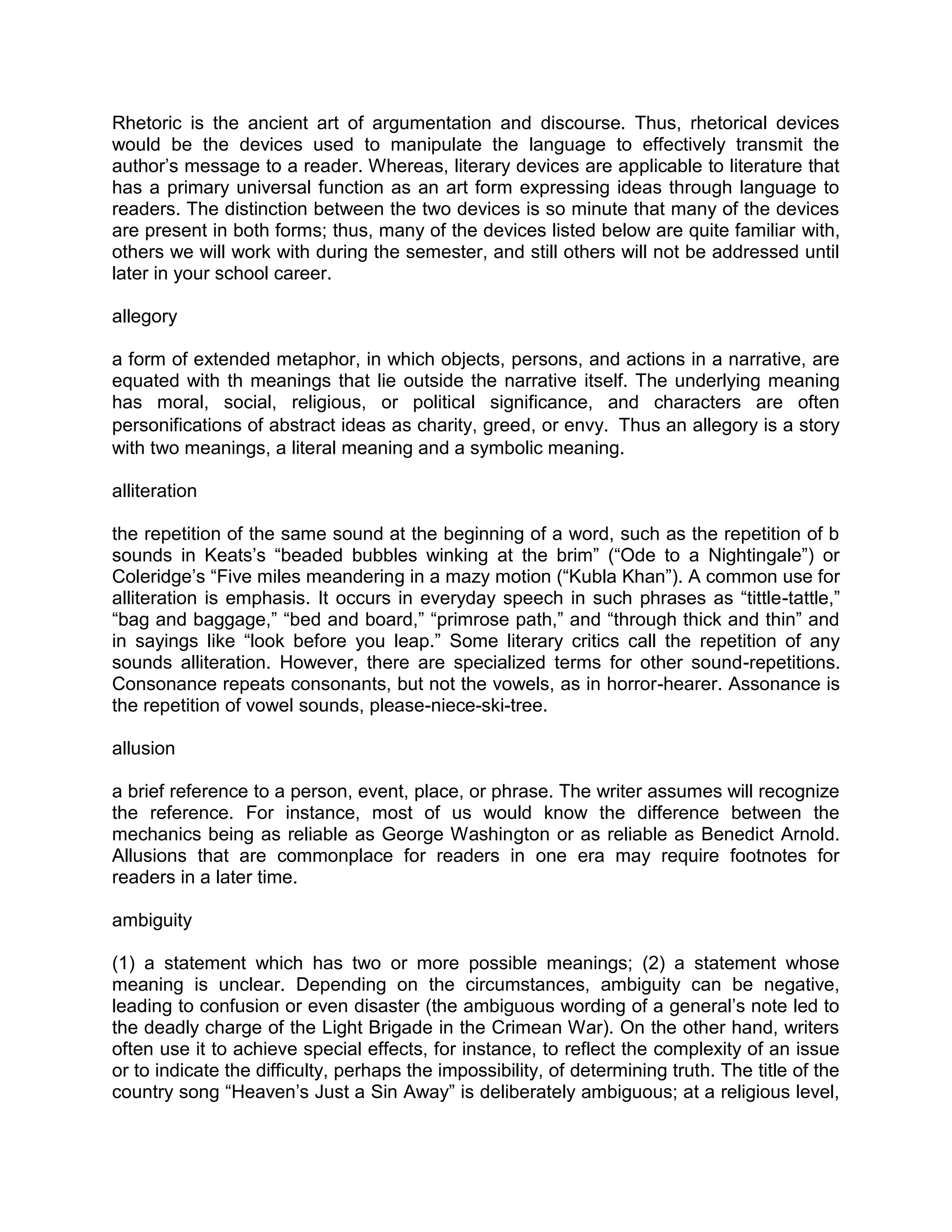 Rhetorical devices | PDF