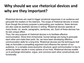 Better Creative Writing – with the most effective rhetorical devices | PPT