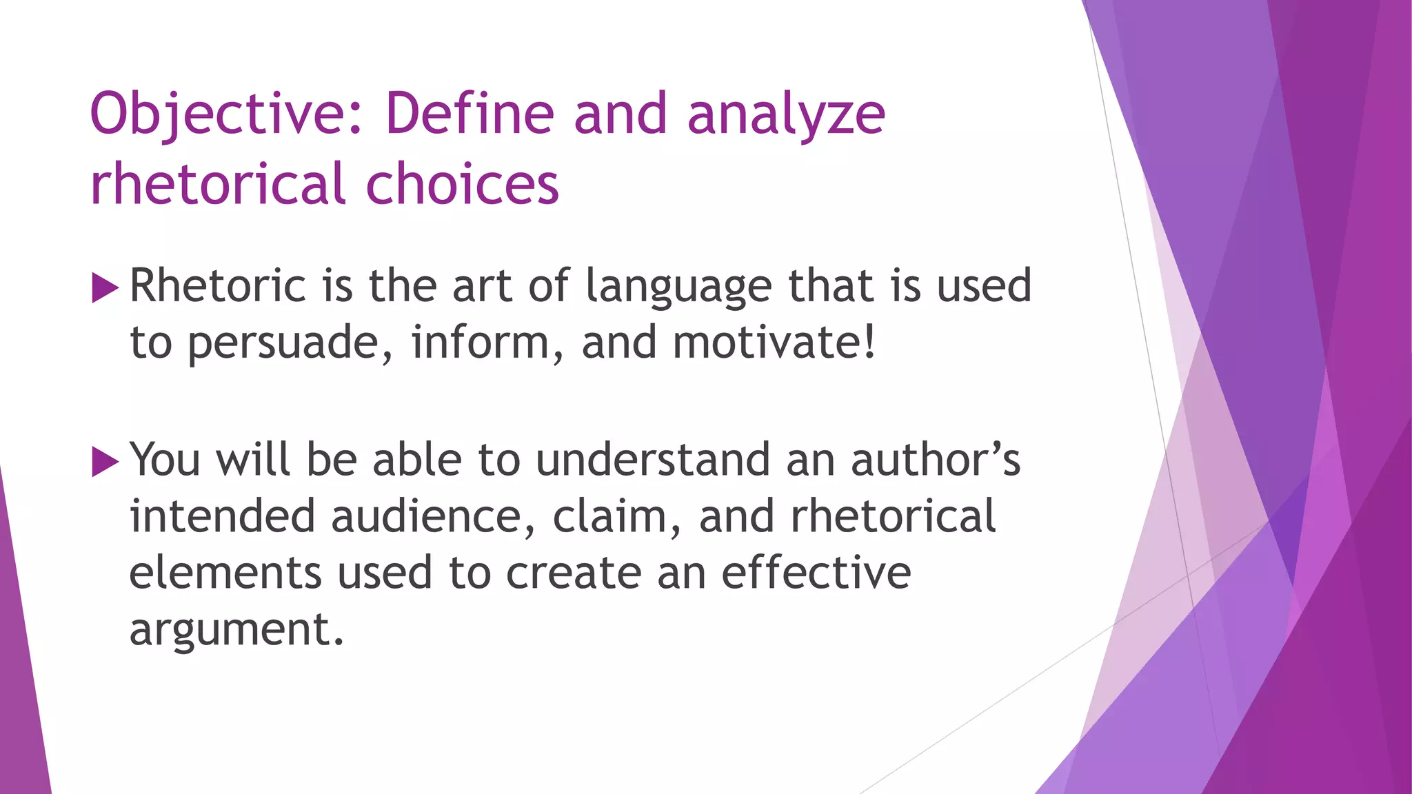 Rhetorical Devices | PPT