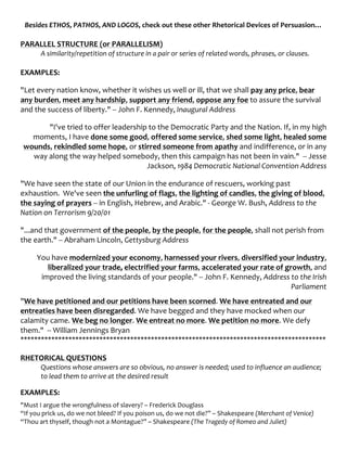 Rhetorical Devices - Persuasive Appeals | PDF
