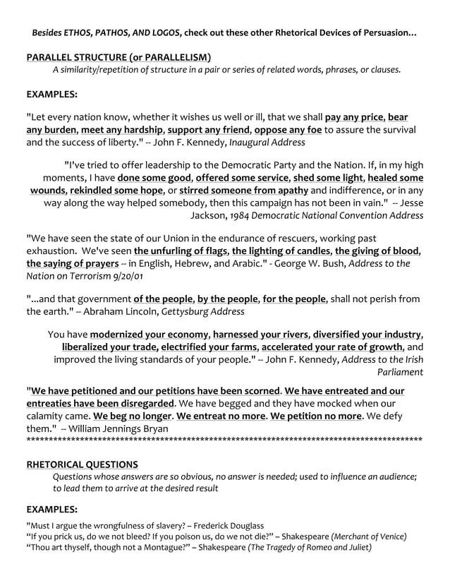Rhetorical Devices - Persuasive Appeals | PDF