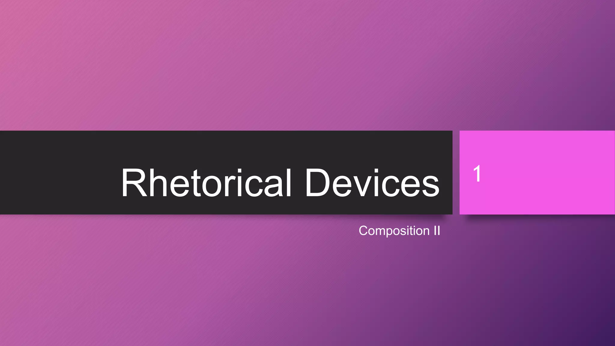 Rhetorical devices 2020 | PPT