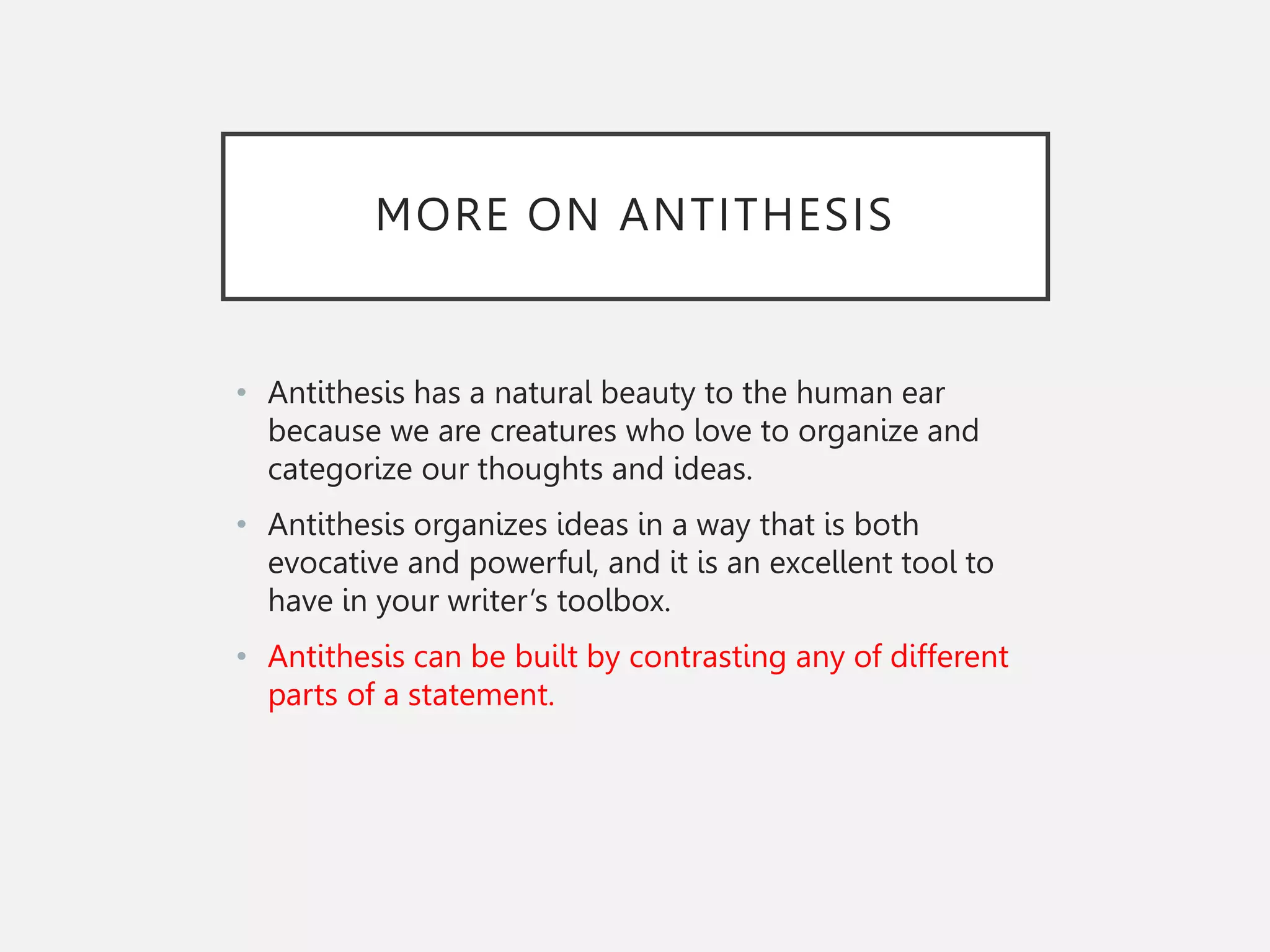 Rhetorical Devices Antithesis.ppt