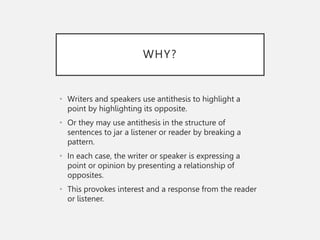 Rhetorical Devices Antithesis.ppt