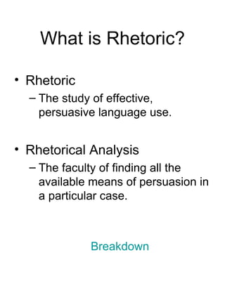 Rhetorical framework | PPT