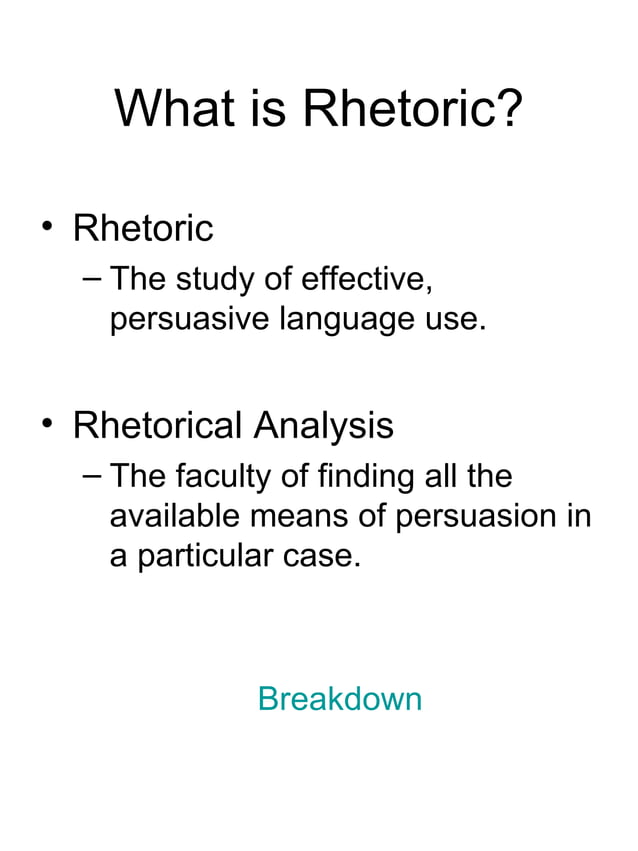 Rhetorical framework | PPT