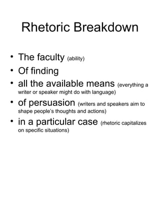 Rhetorical framework | PPT