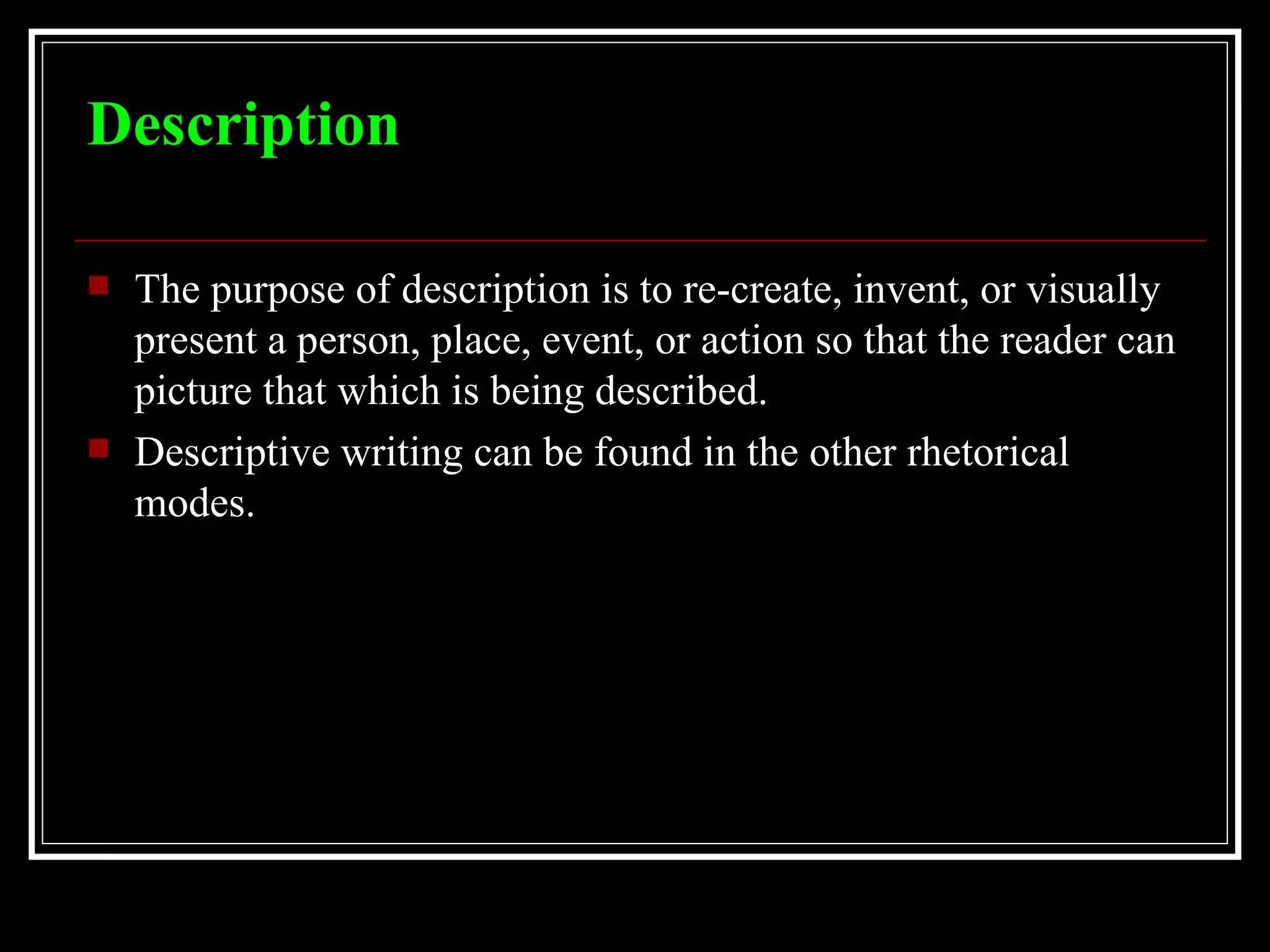 Rhetorical Modes | PPT