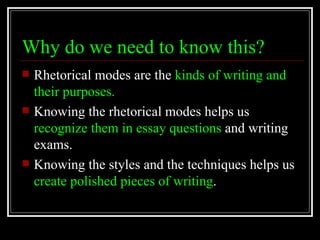 Rhetorical Modes | PPT