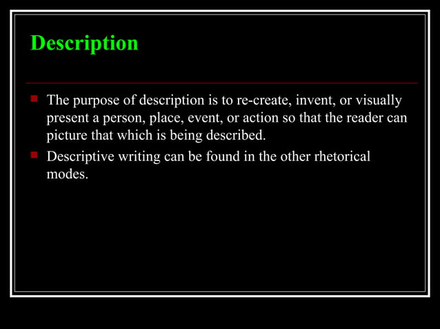 Rhetorical Modes | PPT | Books and Literature