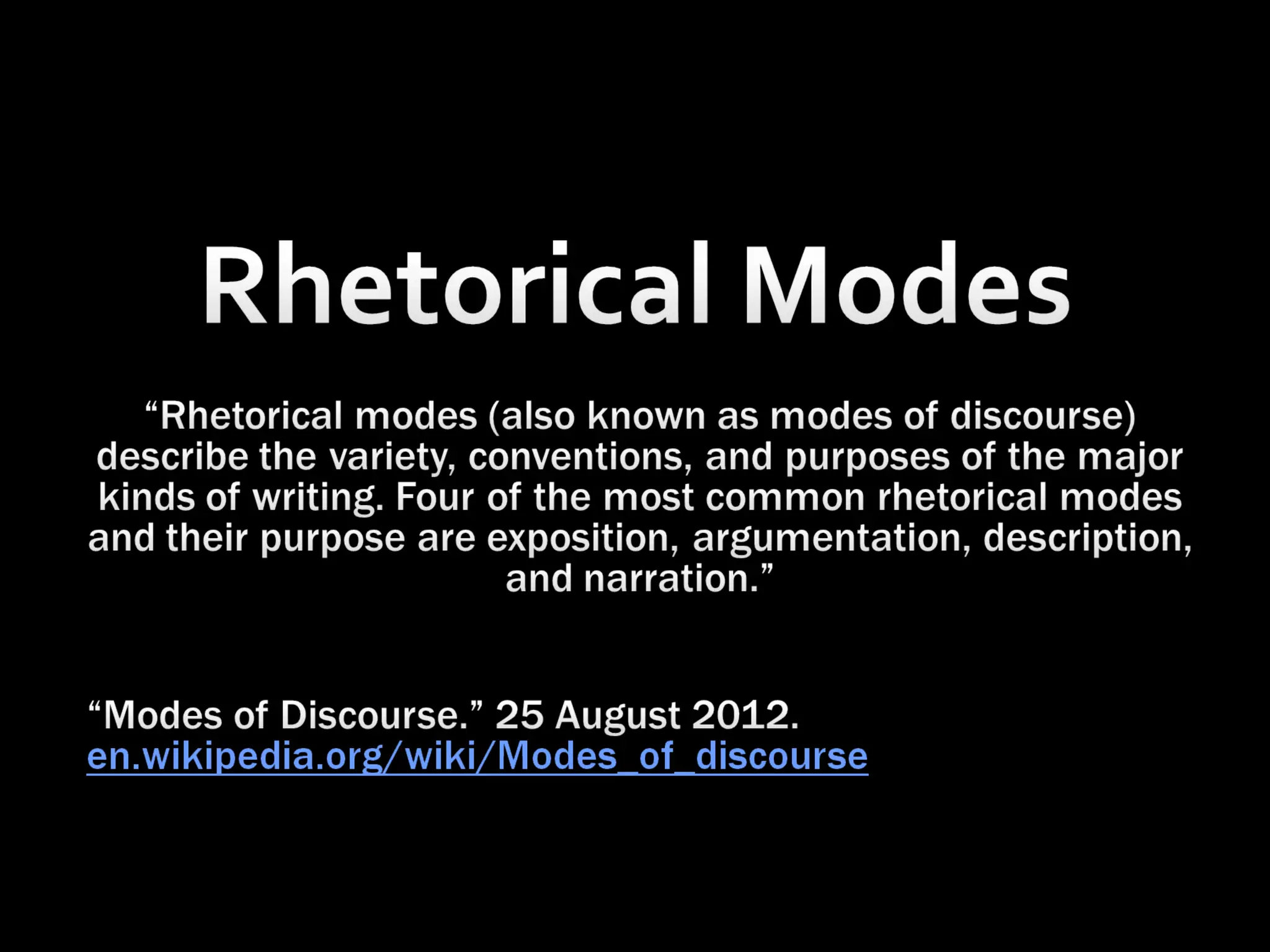 Rhetorical modes | PPT