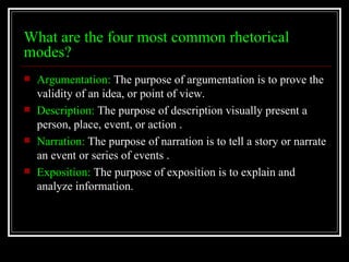 Rhetoricalmodes review | PPT