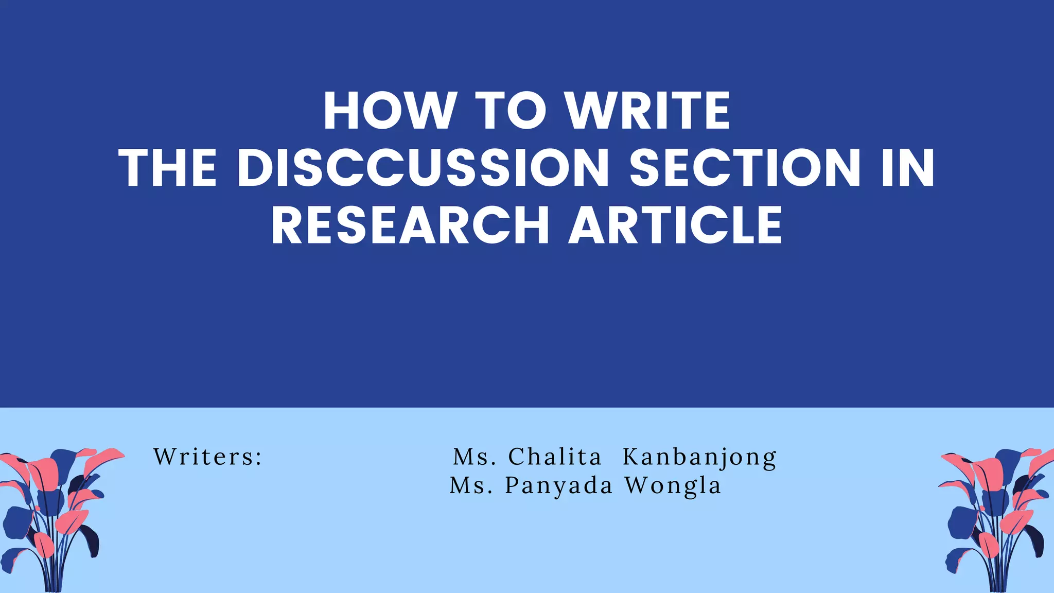 How to write the discussion section in research article | PDF