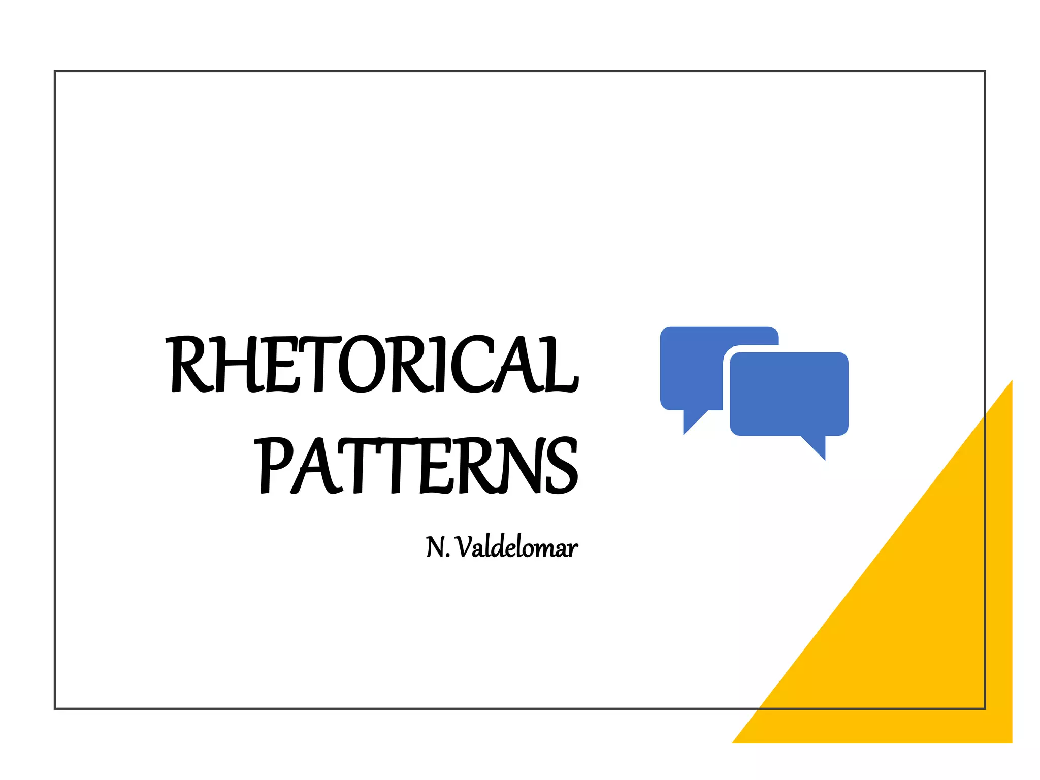 Rhetorical patterns | PDF