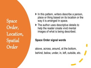 Signal Words Spatial Order