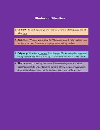 Rhetorical situation | PDF