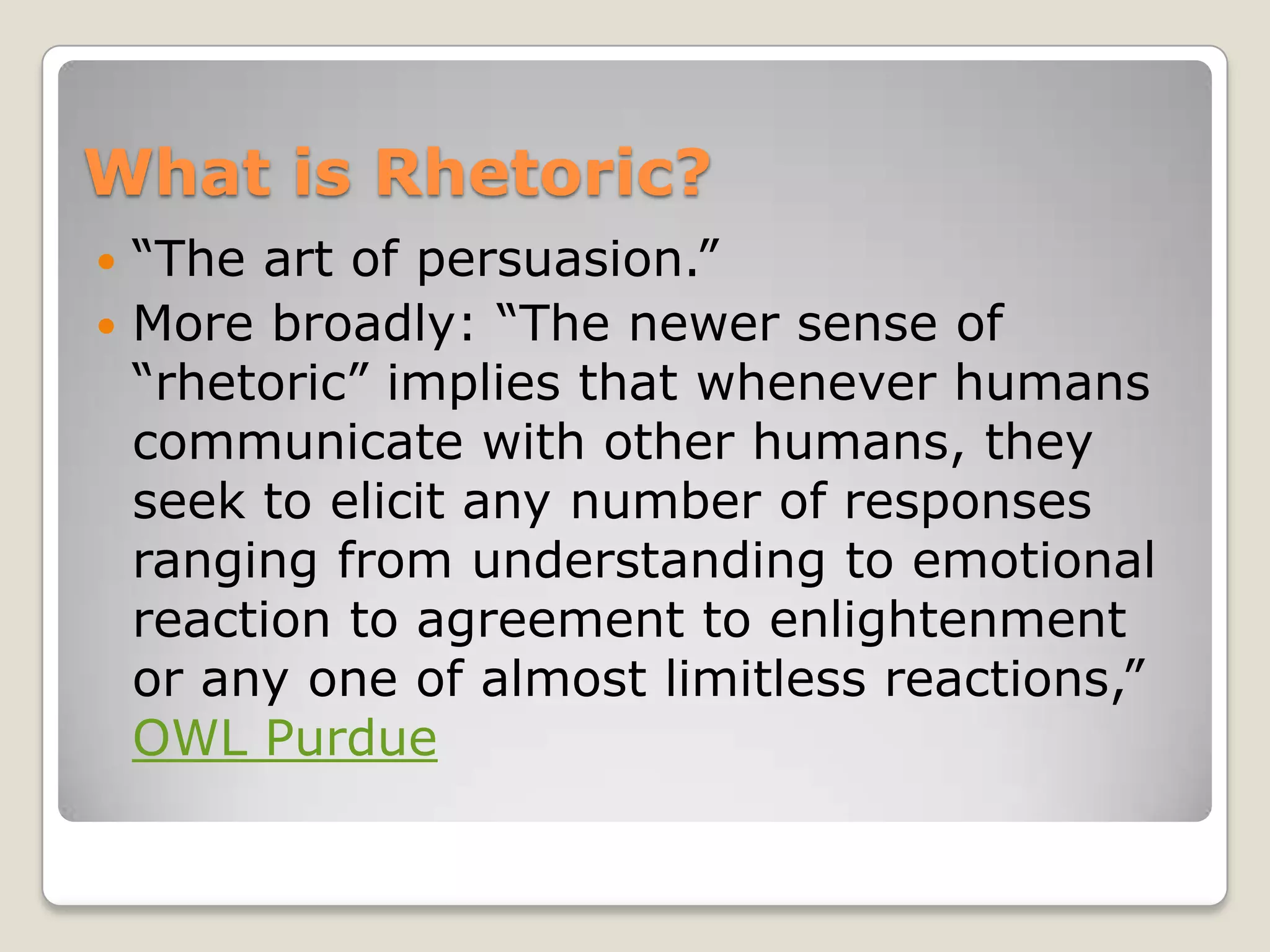 Rhetorical situation | PPT Rhetorical situation | PPT