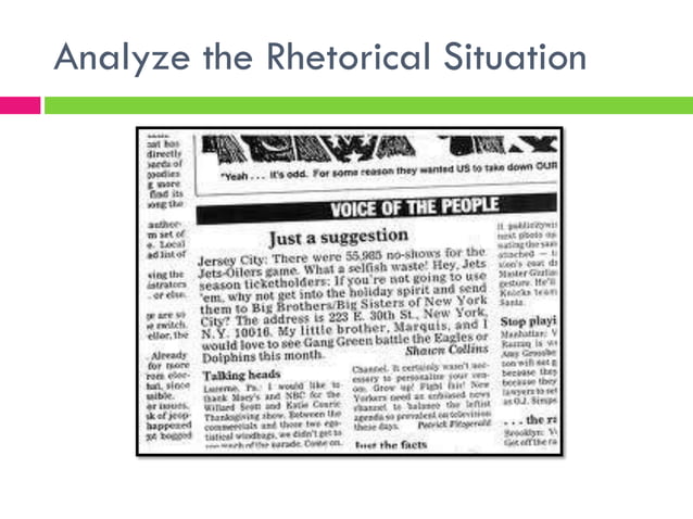 Rhetorical Situations | PPT