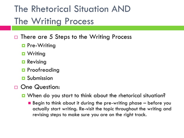 Rhetorical Situations | PPT