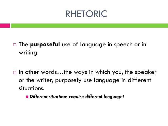 Rhetorical Situations