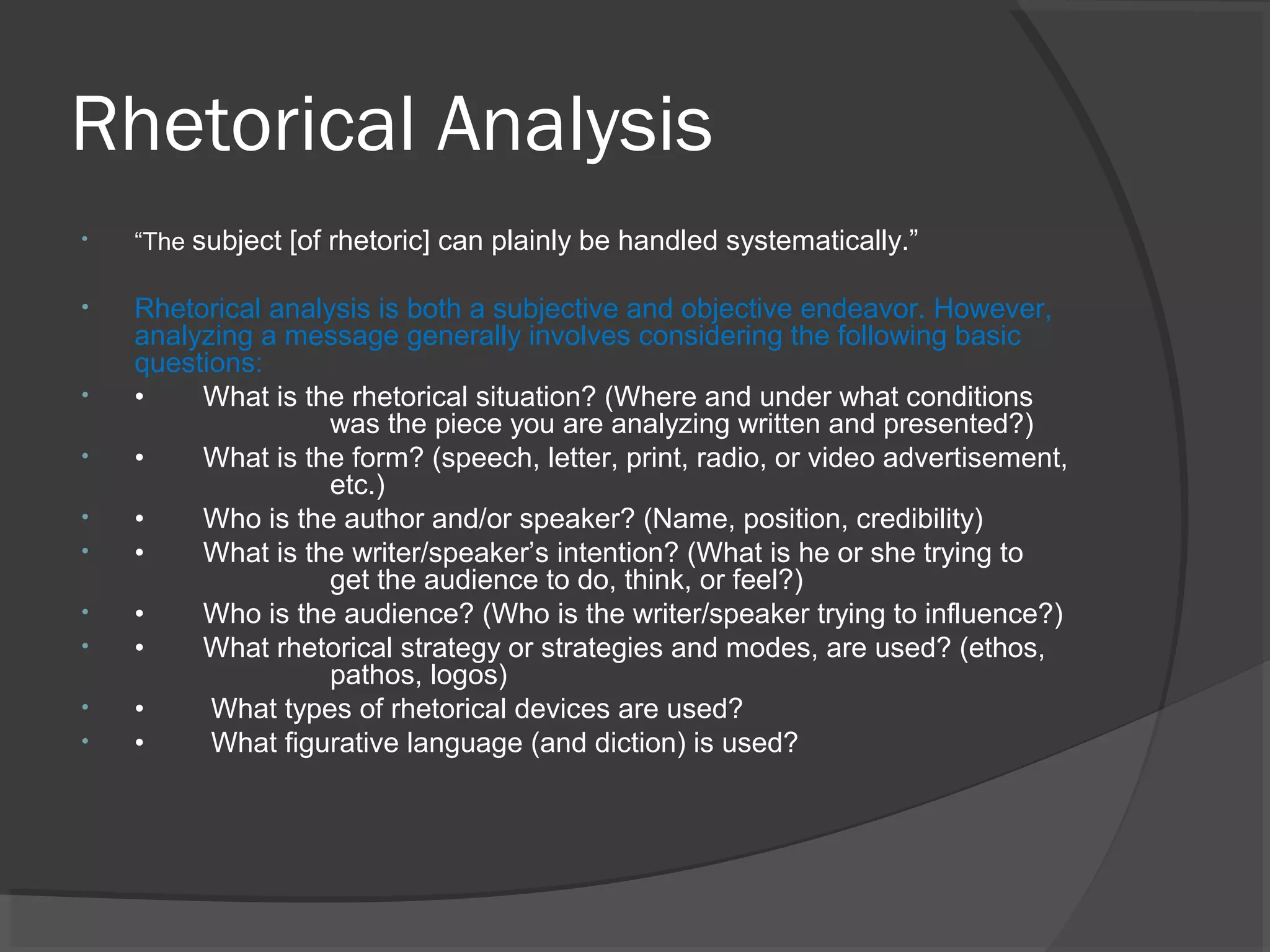 Rhetorical writing and modes of argumentation | PPT