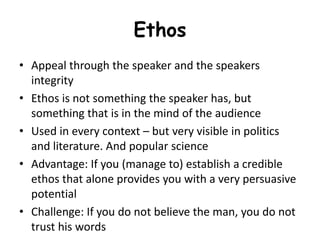 Public speaking, rhetoric and practical argumentation | PPTX