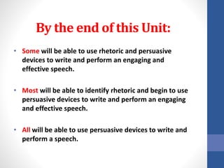 Rhetoric and persuasion introduction | PPTX
