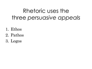 Rhetoric and public speaking | PPTX