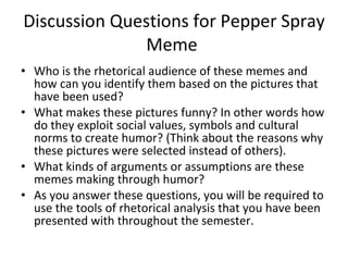Rhetoric and visual cultures memes | PPT